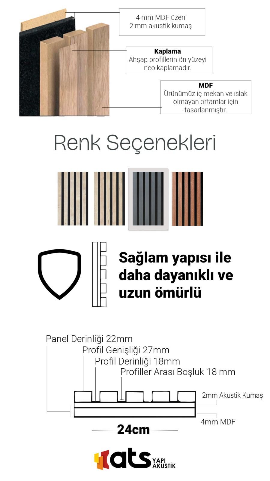 Ahşap Panel Antrasit Gri | Ats Yapı Shop